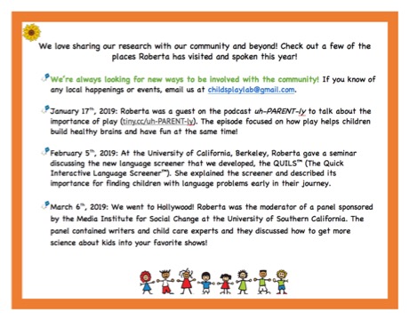 Newsletter - Child's Play Learning & Development Lab